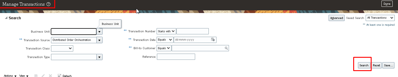 Under Manage Transaction Window, how to find AR Invoice created for a Particular Sales Order ...