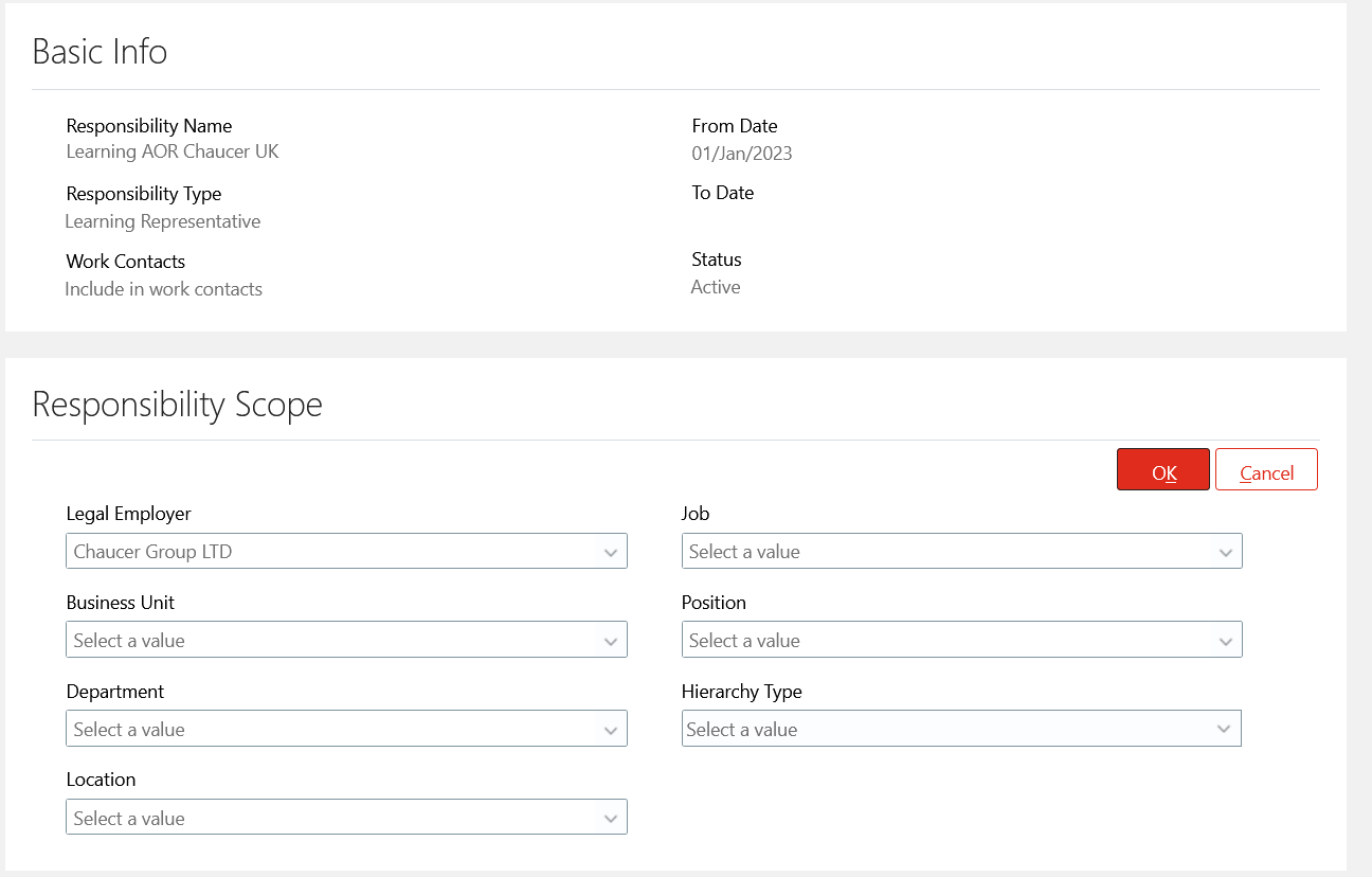 Local HR Learning Role is not able too view Learners under his AoR scope — Cloud Customer Connect