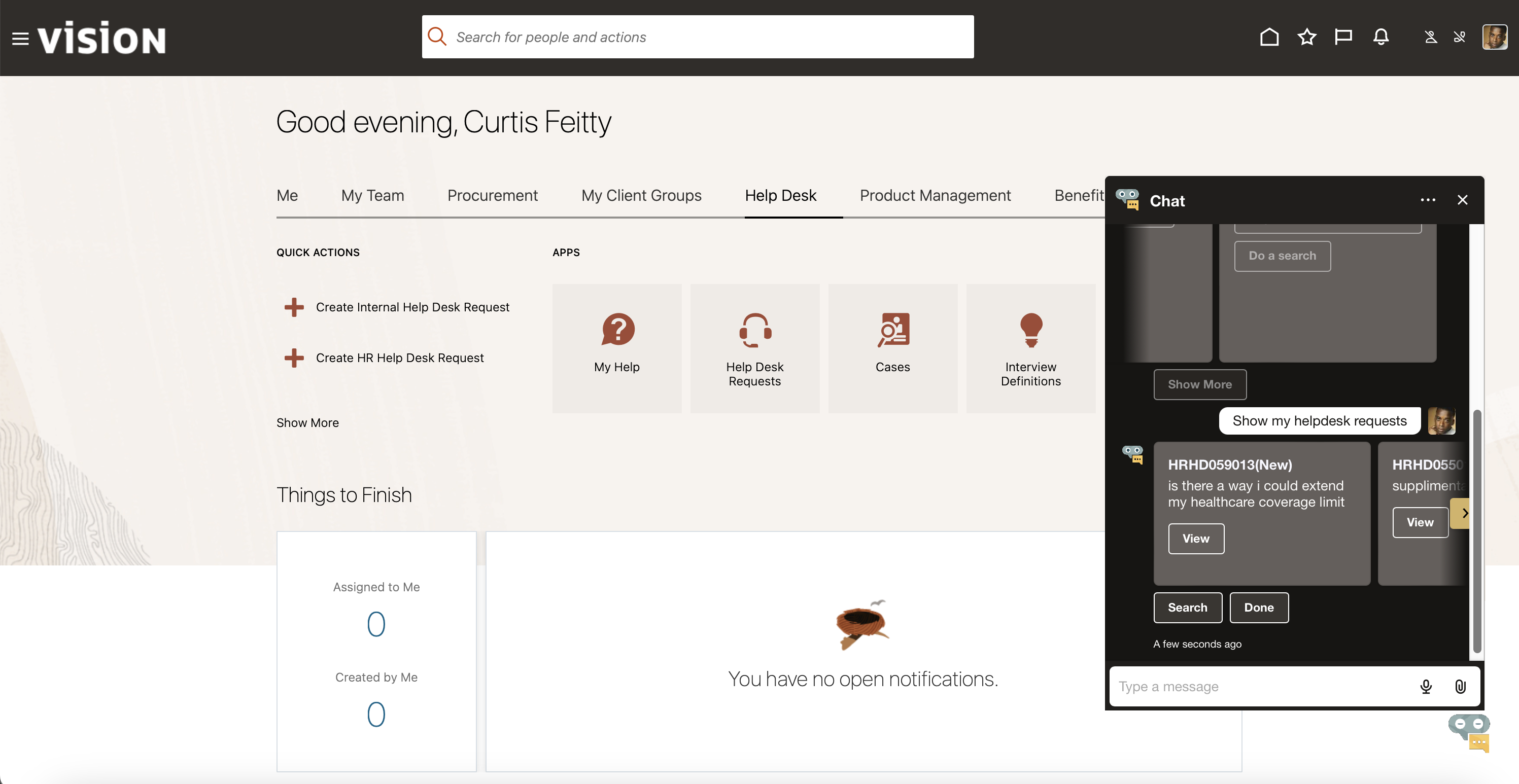 HCM – Using Oracle Digital Assistant with HR Help Desk — Cloud Customer ...