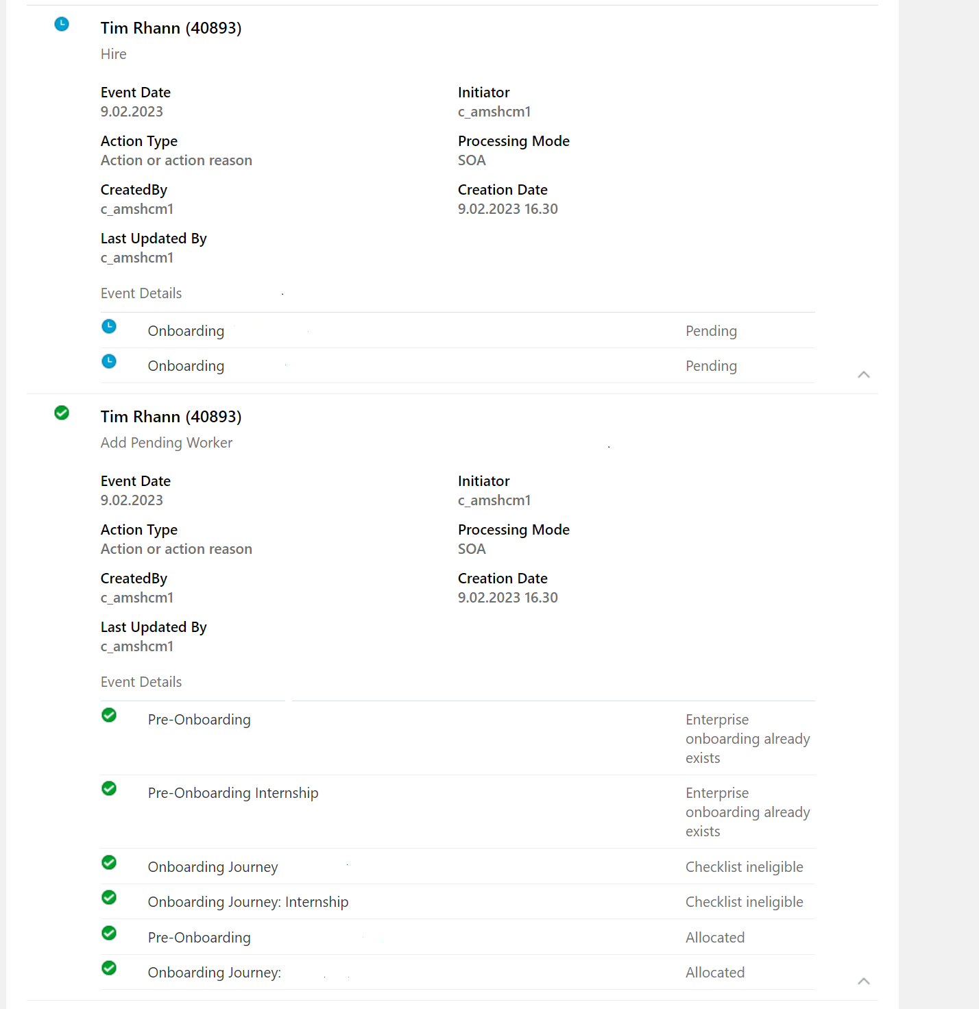 Checklist stuck in Pending Status — Cloud Customer Connect