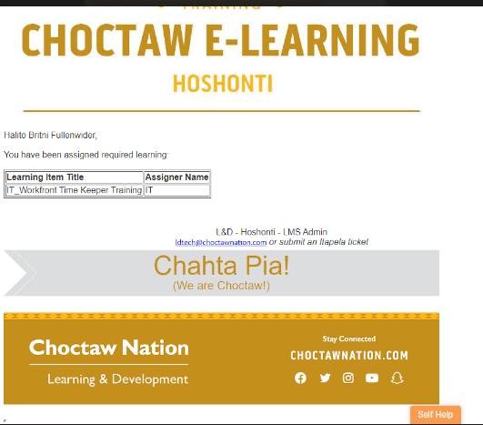 Learning Alerts for Required Learning — Cloud Customer Connect