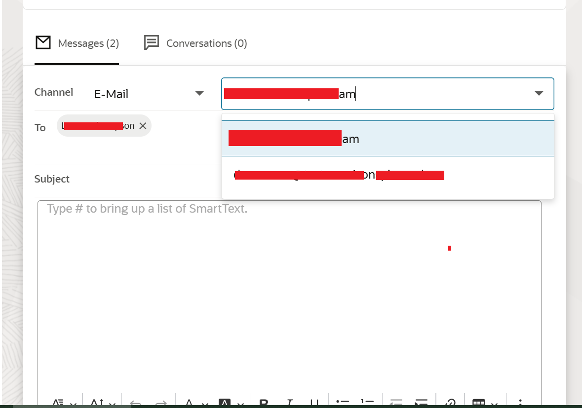 How to set email channel field to blank while sending email? — Cloud Customer Connect