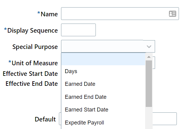 Element Input Value - Special Purpose - Earned Date — Cloud Customer ...