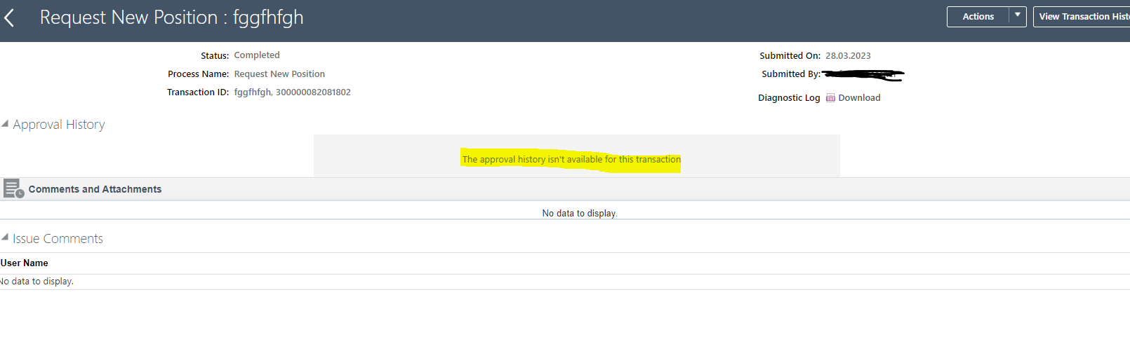 Transaction History Not Showing In Transaction Console Or Notification — Cloud Customer Connect