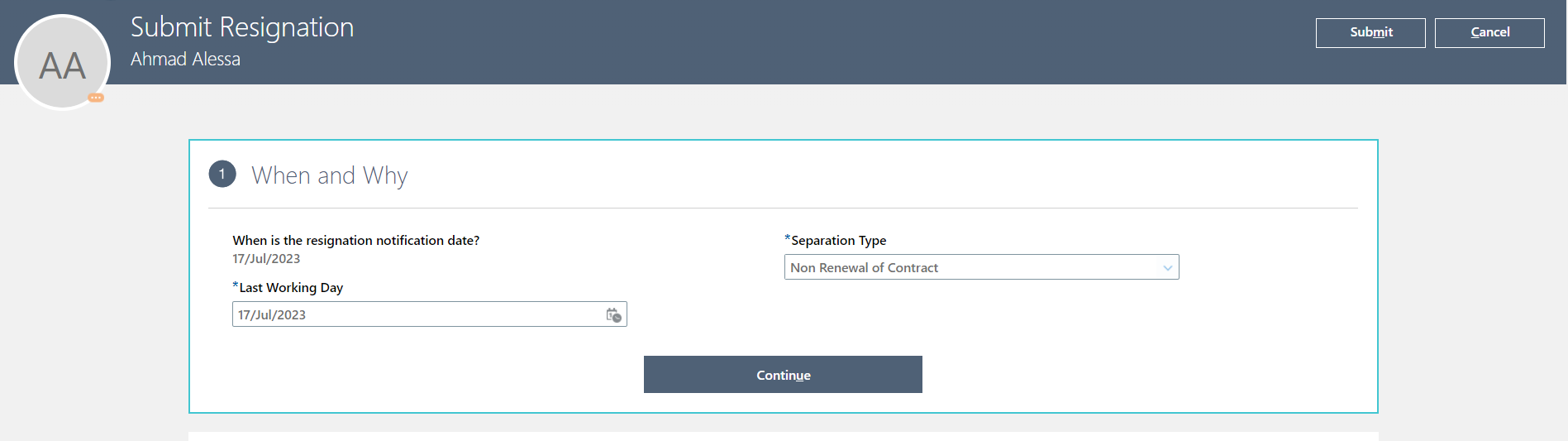 How to create autocomplete rules in Resignation page — Cloud Customer Connect