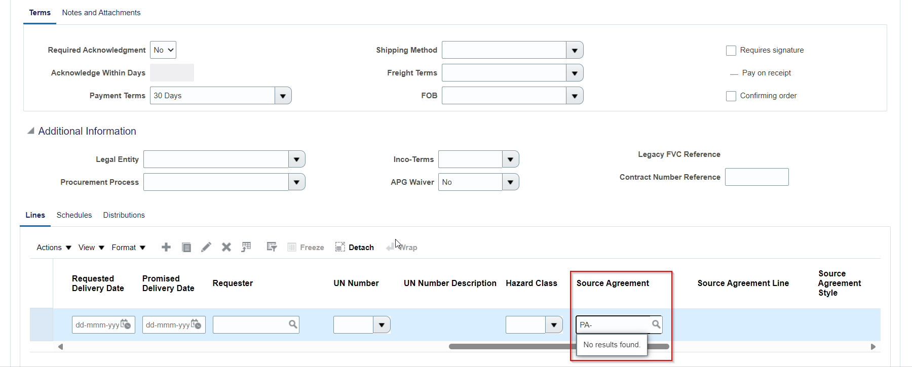 How to create Purchase Order from Purchase Agreement without Purchase ...