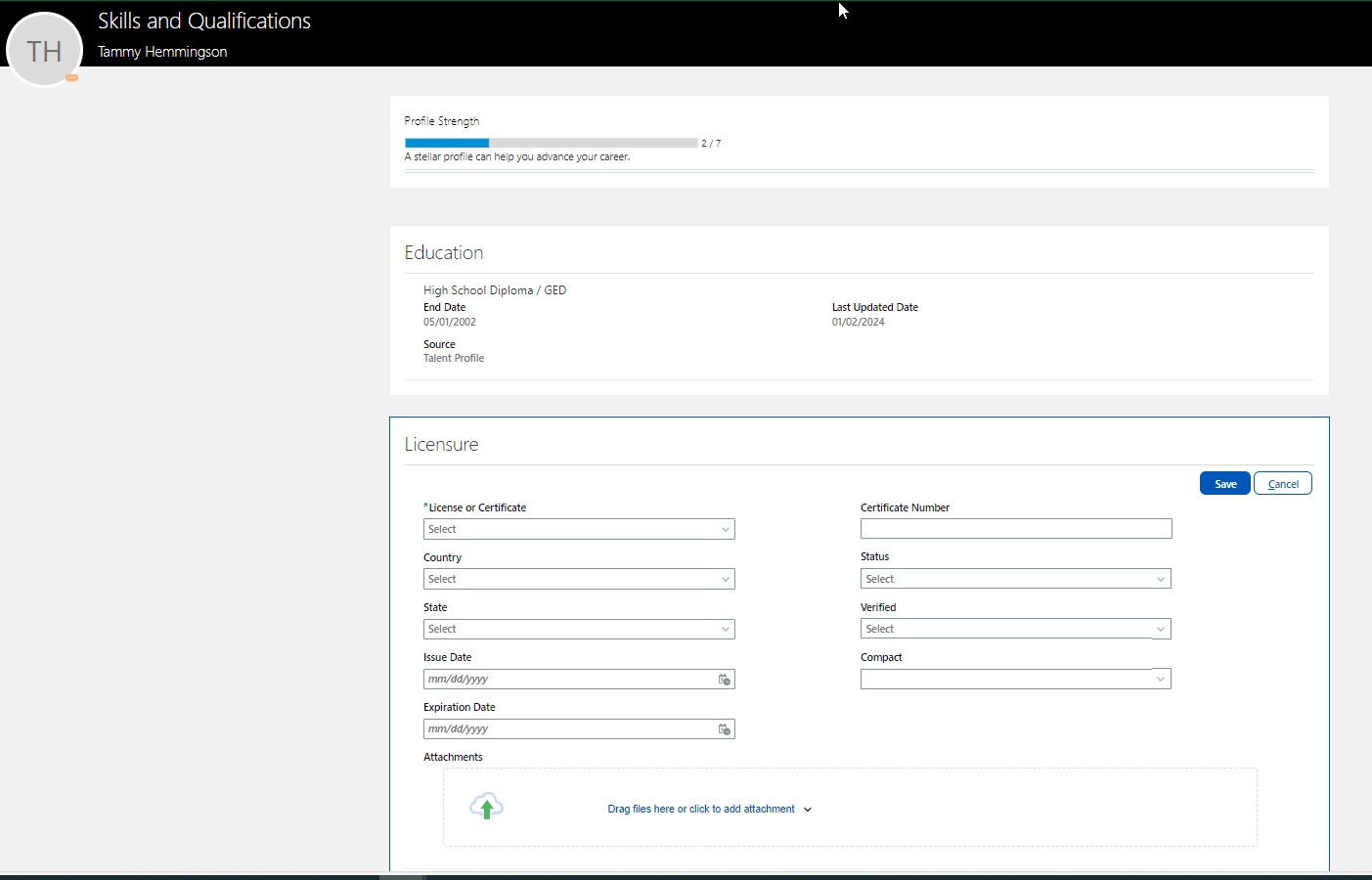 Hsdl Load To Employee License And Certifications To Their Skills And Qualifications — Cloud