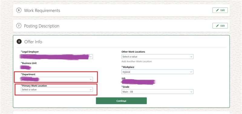 Job requisition by Hiring manager should NOT be delimited to his primary work location ...