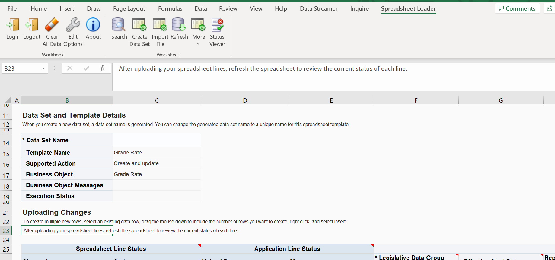 In HCM Spreadsheet data loader how to download data from system — Cloud Customer Connect