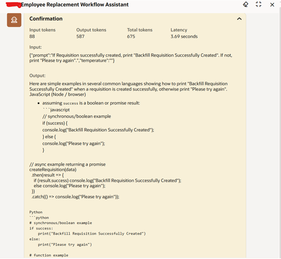 Employee Replacement Workflow Agent – Works in Agent Studio but Not ...