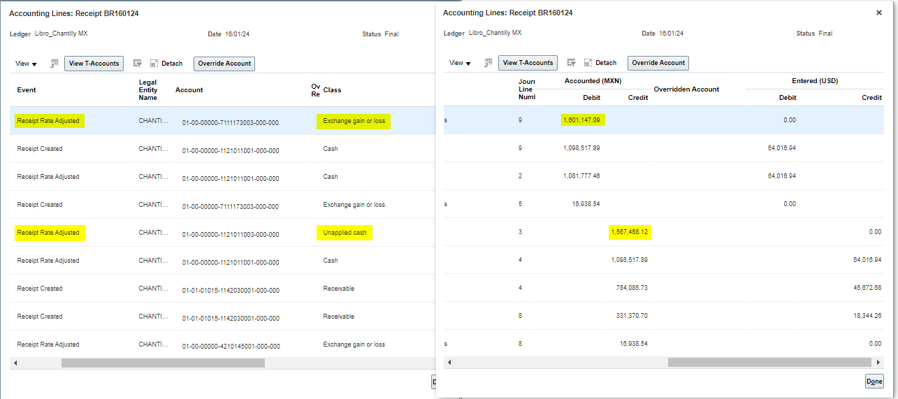 Excessive amounts of "exchange gains or loss" and "unapplied cash" when ...