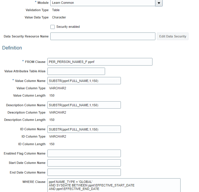 How to change display name of Table Value Set? — Cloud Customer Connect