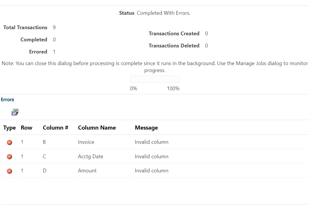Arcs When Importing Pre Mapped Transactions For Transaction Matching I Keep Getting Invalid