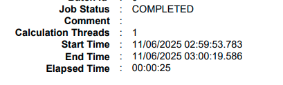 Elapsed Time does not match with the time shown in the Calculation ...