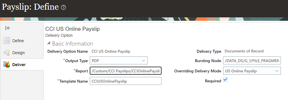 How to link the Custom Payslip to the Payslip Flow or Extract — Cloud ...
