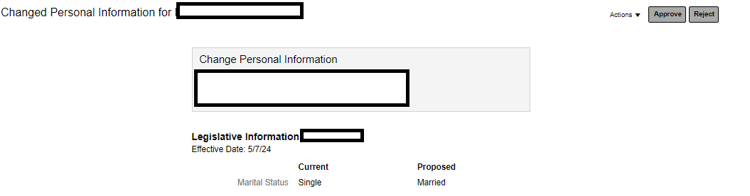 how to enable "edit" button in change personal info approvals for approvers — Cloud Customer Connect
