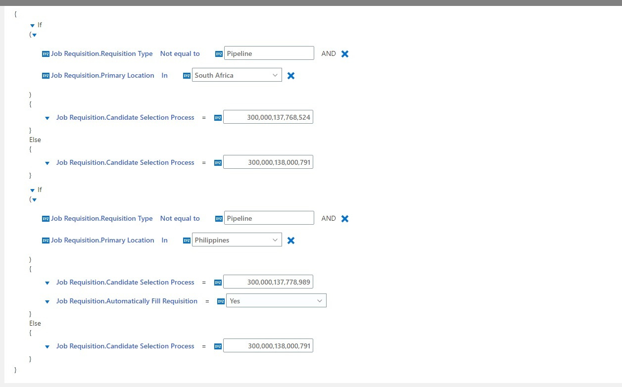 Defaulting CSP basis of primary location and requisition type — Cloud Customer Connect