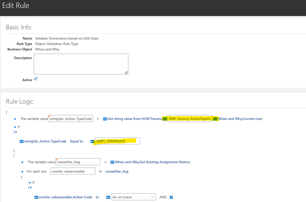 Resignation is missing as Action Type Code in HCM Parameters in AutoComplete Rule — Cloud ...