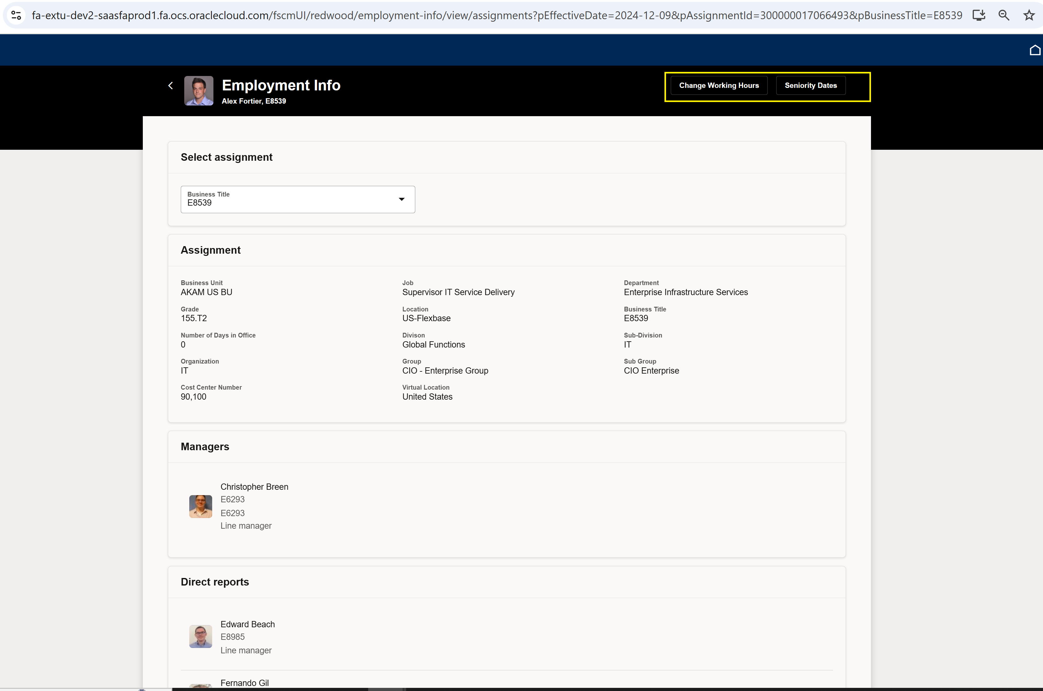 How to hide Change Working Hours & Seniority Date button from ...