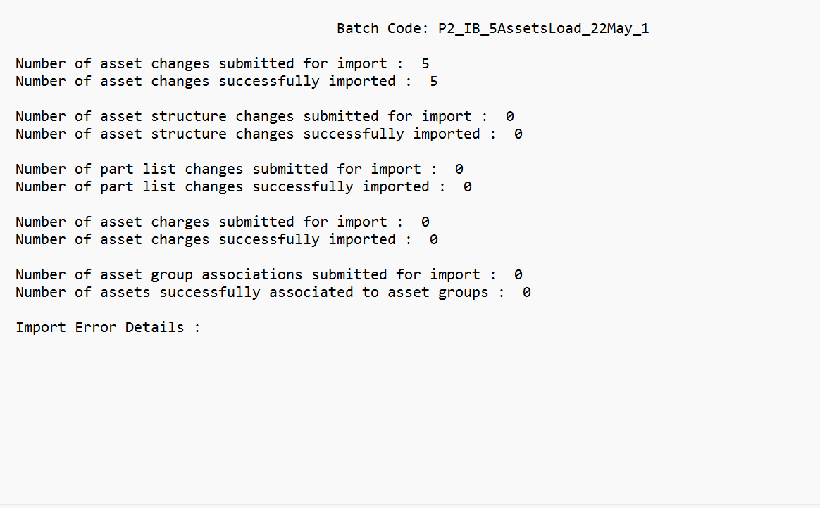 ESS Job Import Installed Base Assets end in error with no error message — Cloud Customer Connect