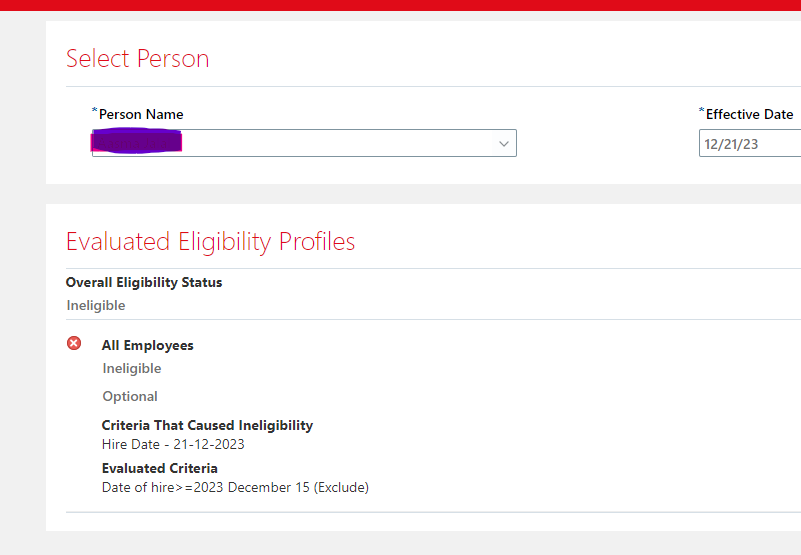 Ineligible employee got Goal Plan — Cloud Customer Connect