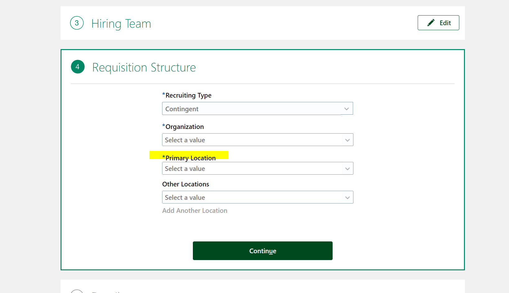 The Primary Location Field Of The Job Requisition Is Not Working Well — Cloud Customer Connect