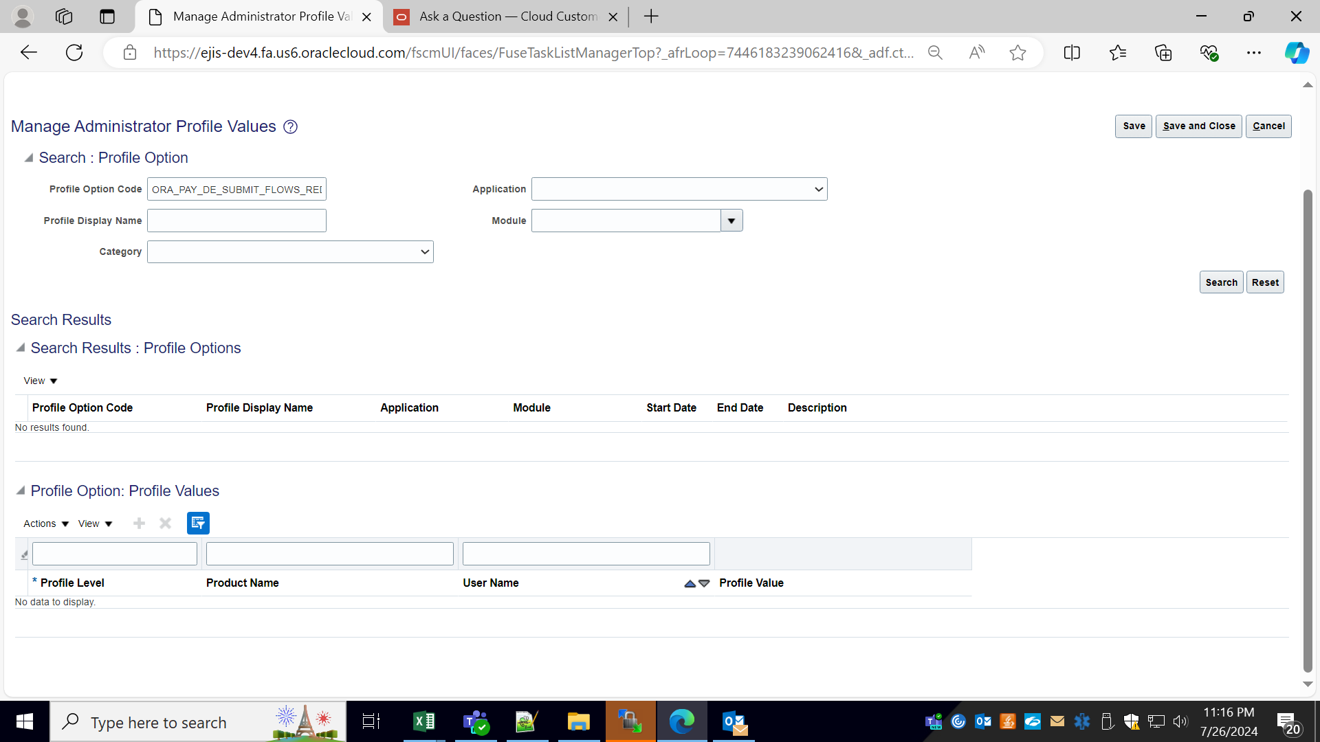 24c Redwood Profile Option Not Visible — Cloud Customer Connect