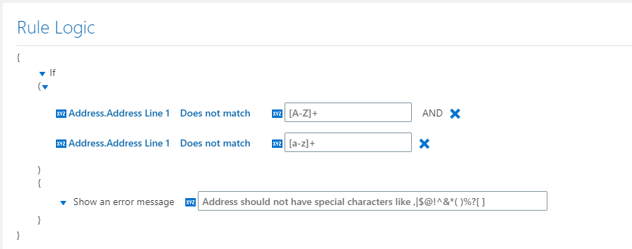 Address validation autocomplete rule for space — Cloud Customer Connect