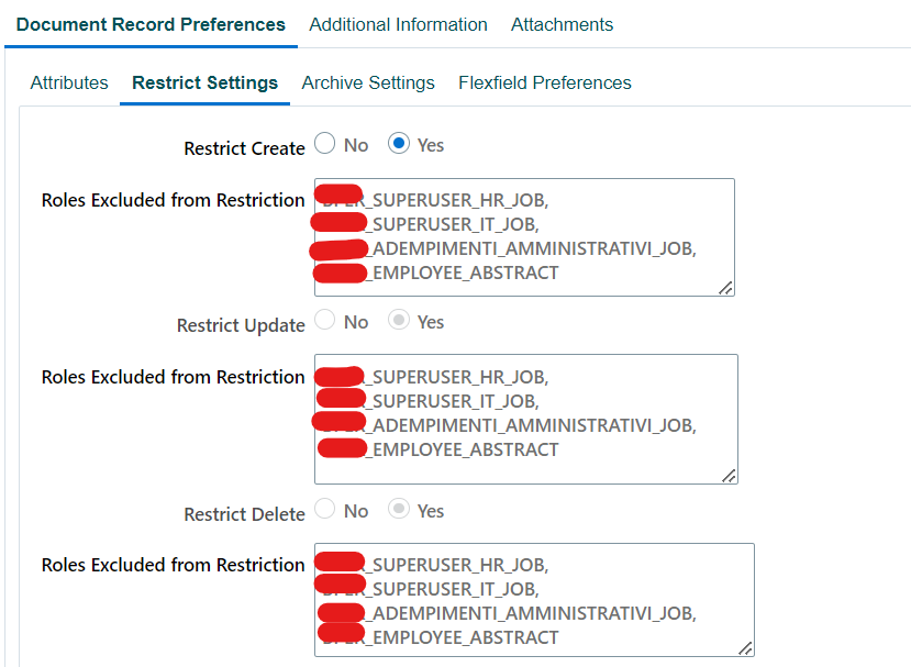 Restrict Settings on document types don't work — Cloud Customer Connect