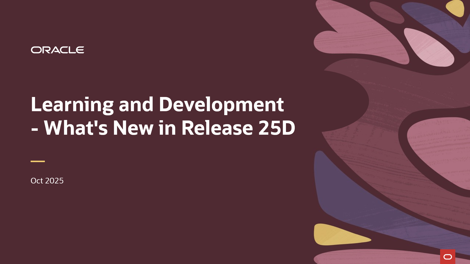 Sign up for one of our live Learning and Development Rel. 25D ...