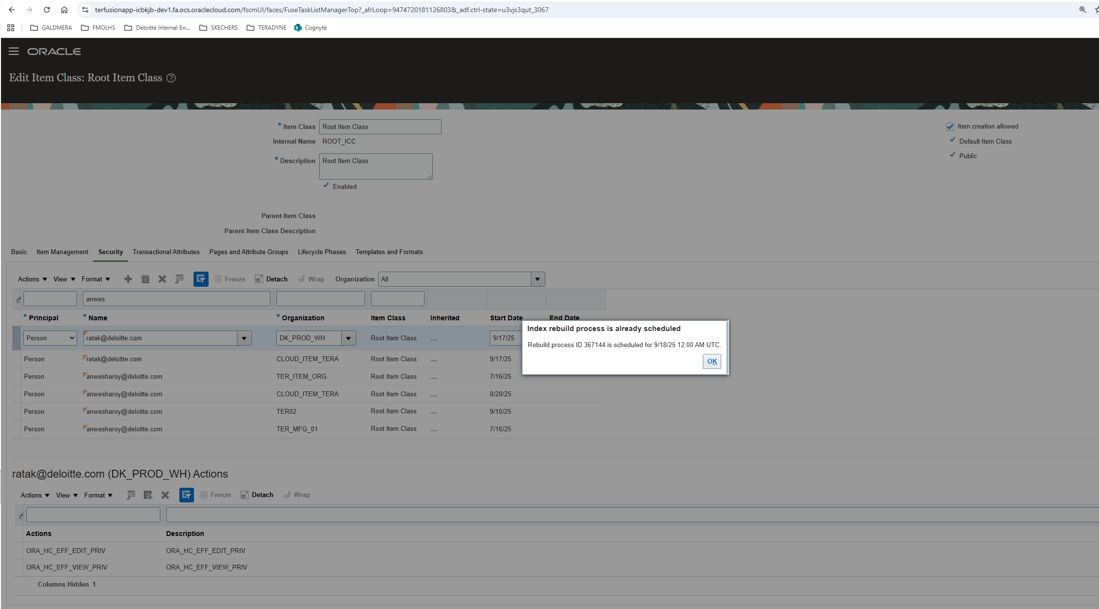Item class -Redwood issue — Cloud Customer Connect