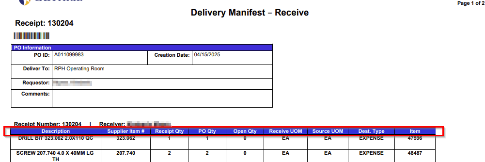 How to get Column headings to repeat across multiple pages — Cloud Customer Connect