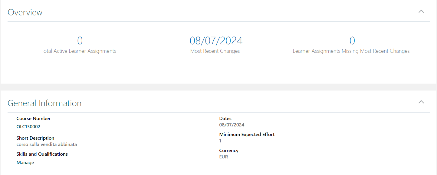 Error: we couldn't find this learning, clicking "manage" under skill and qualification. — Cloud ...