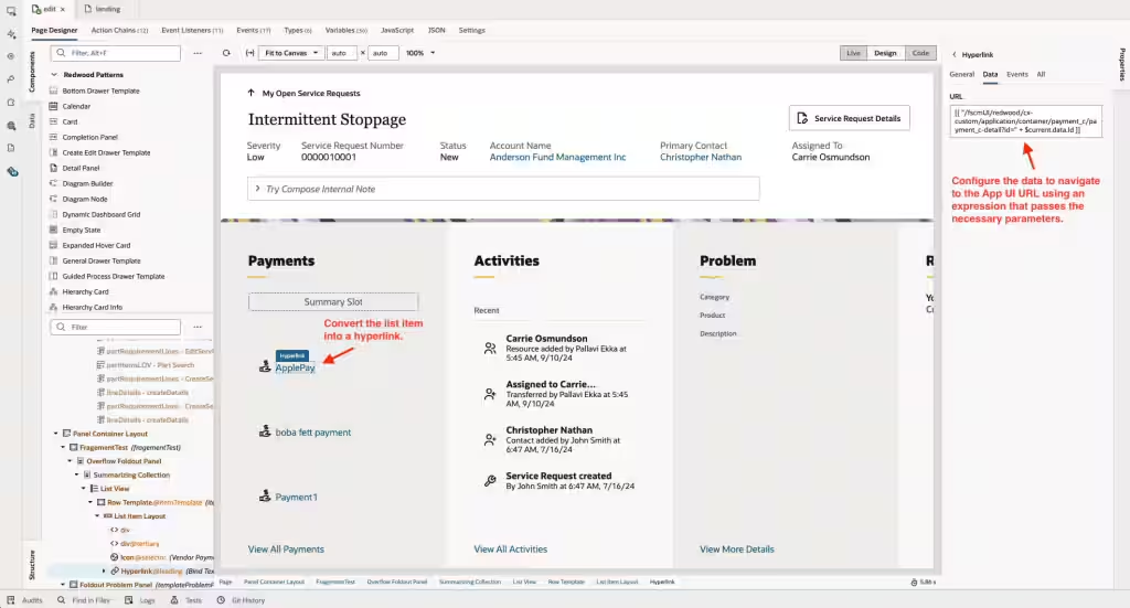 How to Use the CX Extension Generator in Fusion Service Redwood that opens a Separate Browser ...