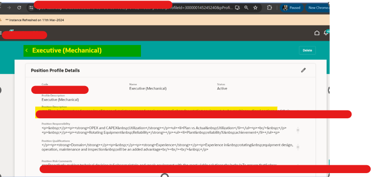 Required Proficiency Levels in Skill and Qualifications Page is not matched as per the model ...
