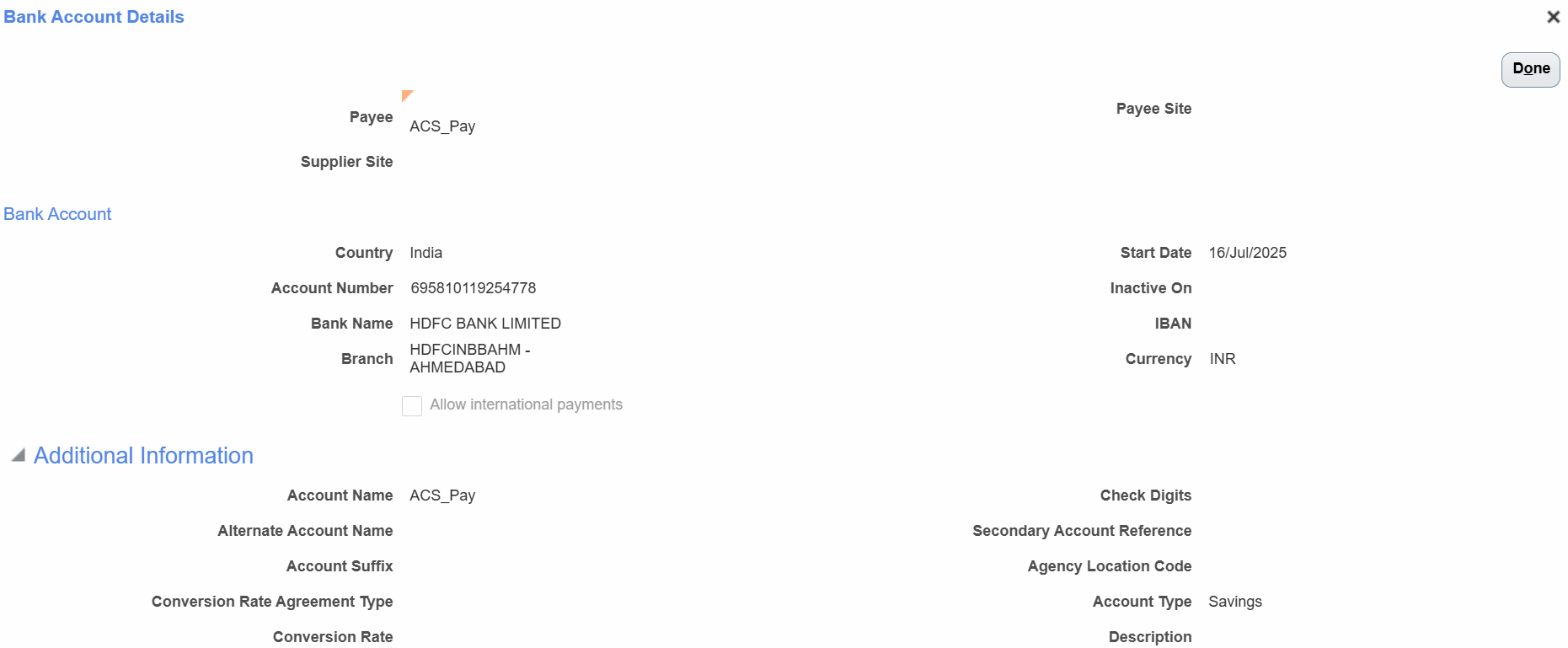 How to enable International Payments in External Supplier Registration ...