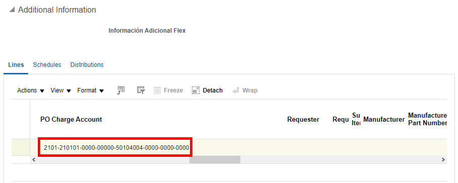 How to get the PO Charge Account field — Cloud Customer Connect