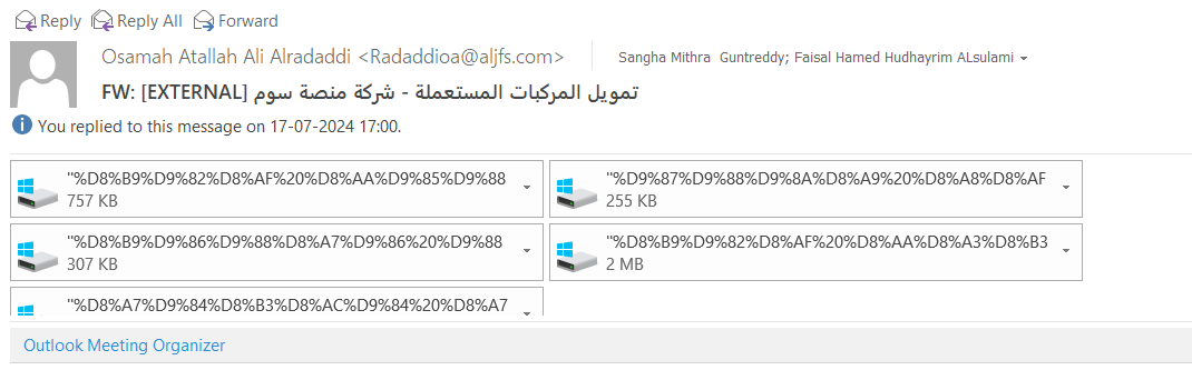 attachments sent using email feature in procurement contracts are not ...