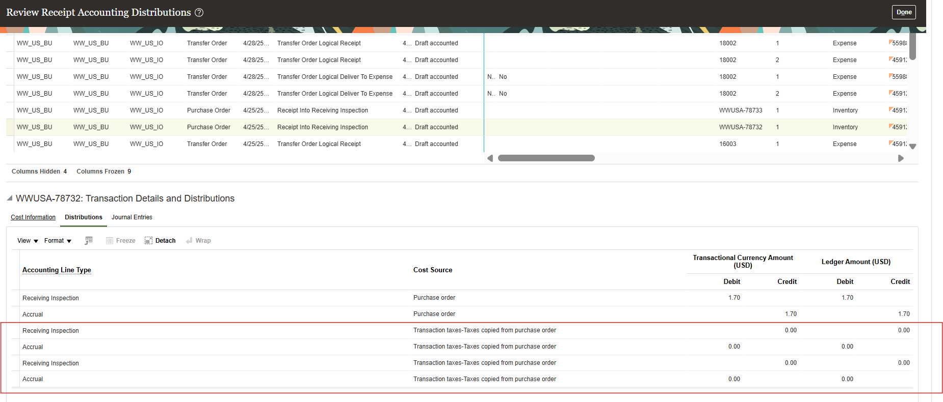 How to prevent the Purchase Order Tax lines from coming on to Receipt ...
