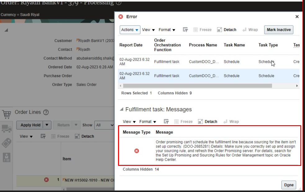 Error while submitting Sales Order — Cloud Customer Connect Error while submitting Sales Order — Cloud Customer Connect