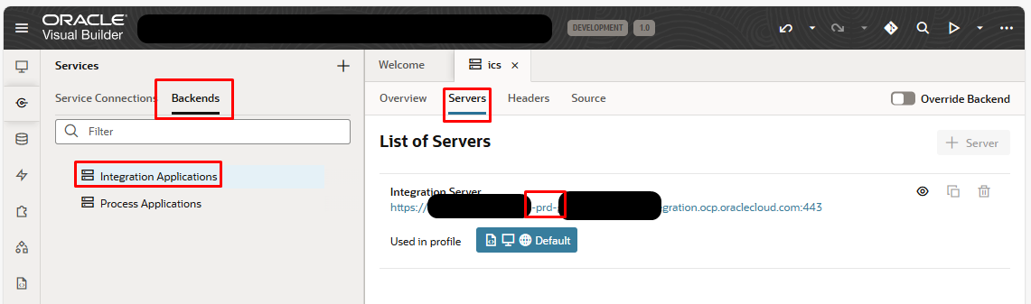 How to add a new VBCS backend to access APIs from an OIC other than the default? — Cloud ...