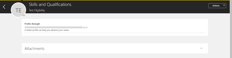Why pending worker is not able to see all content sections of skills and Qualifications page ...