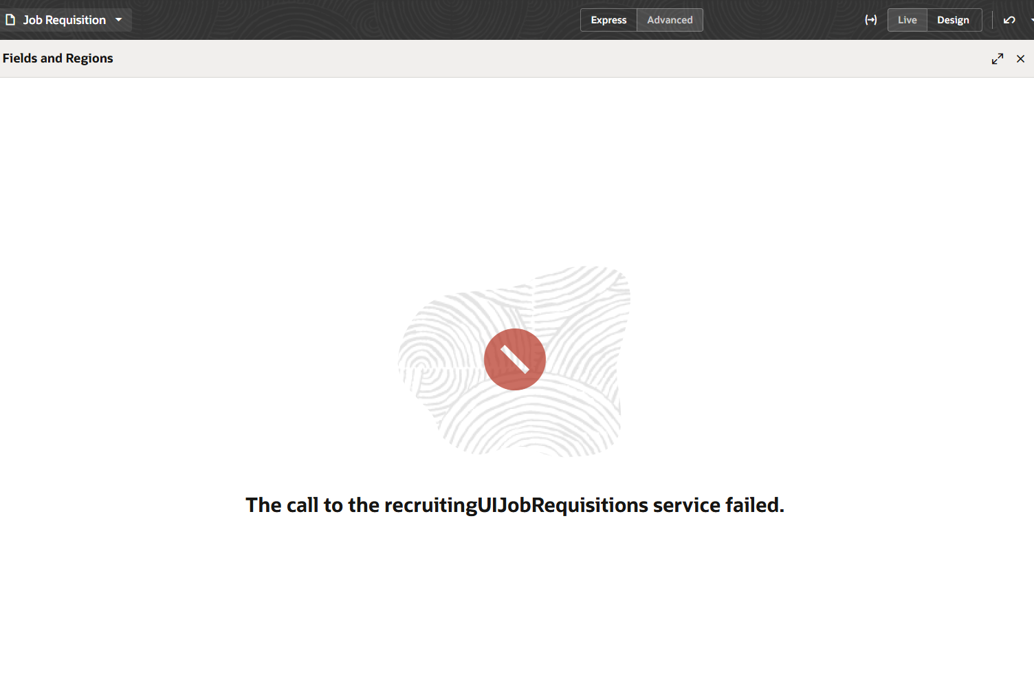 Visual Builder Studio Error - Redwood UI Personalization (ORC) — Cloud ...
