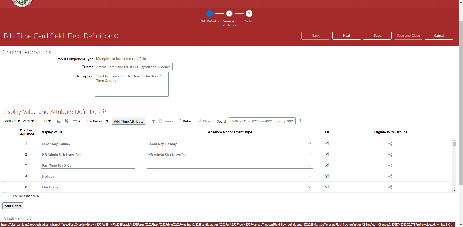 Looking For Report With Absence Type And Its Corresponding Display