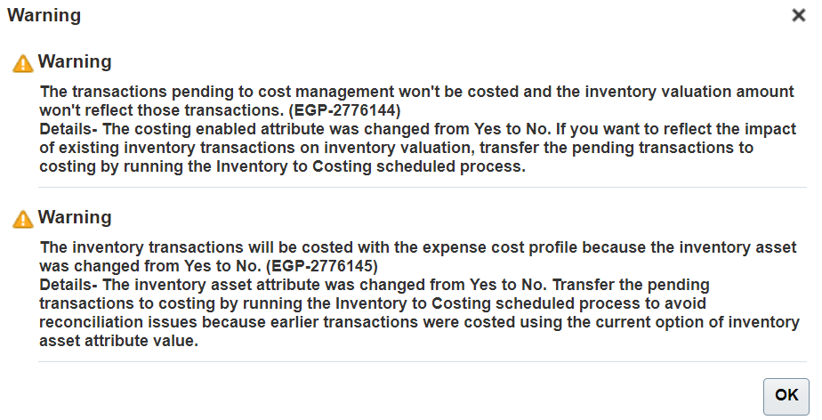 Changing Item Status from active to Inactive with Pending transactions ...