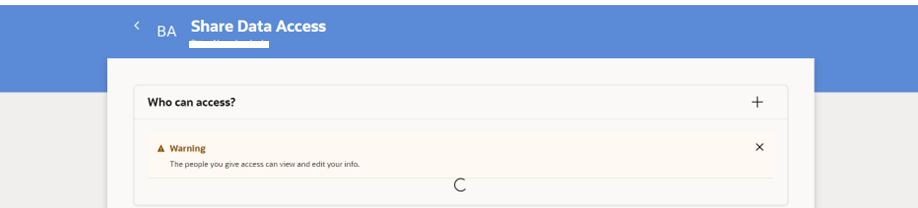 Share Data Access Redwood Page Is Loading Endlessly — Cloud Customer Connect