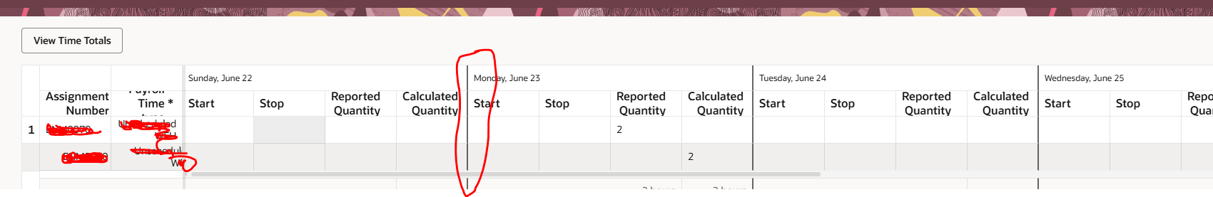 Timecard Formatting To Have Thick Borders After Each Day — Cloud Customer Connect