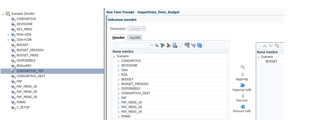 Launch parameters on oracle planning on premise — Cloud Customer Connect