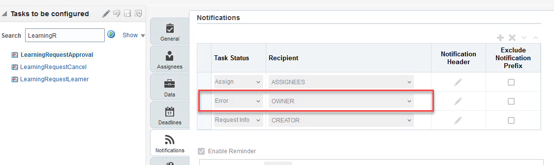 How to define OWNER in LearningRequestApproval? — Cloud Customer Connect