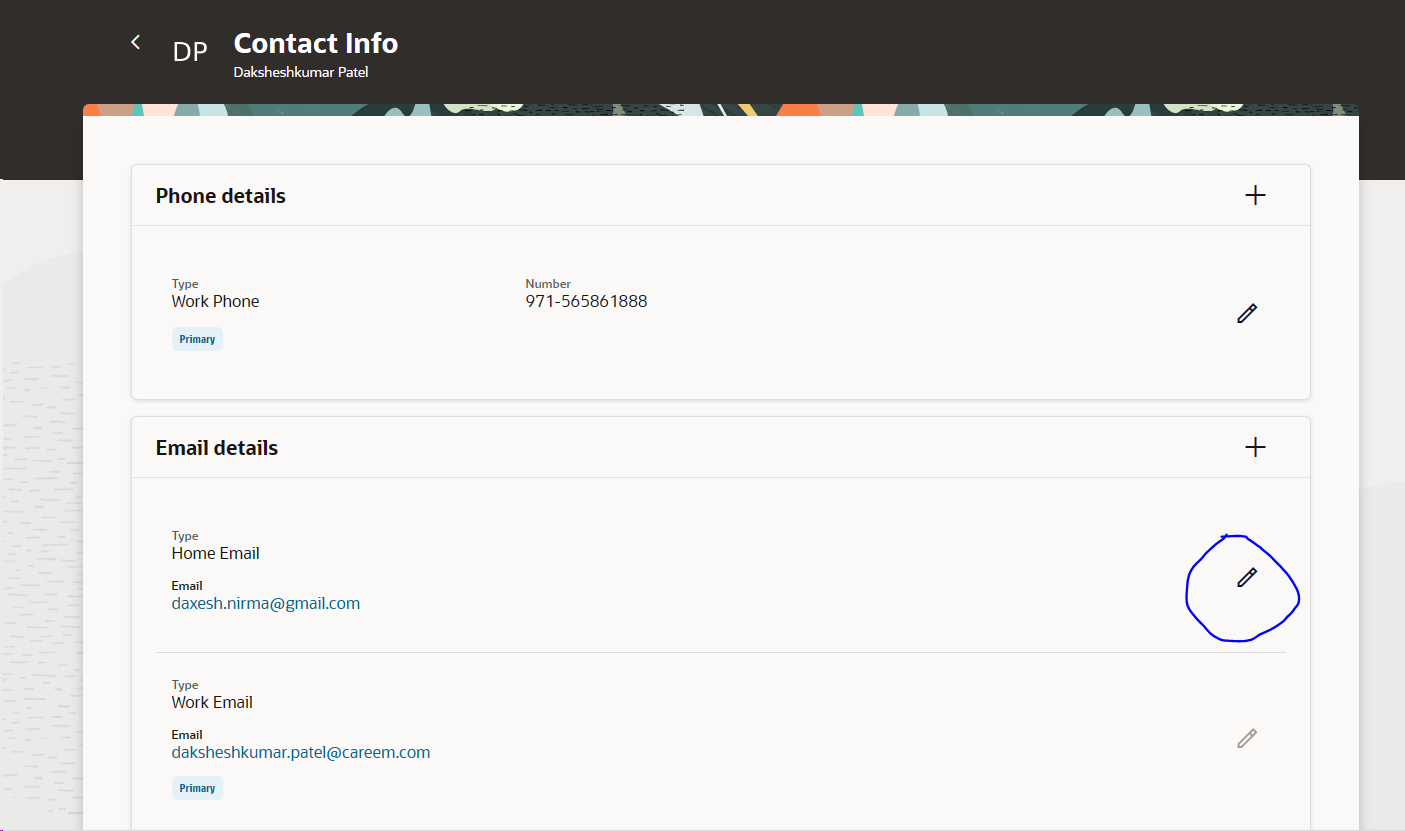 Redwood Contact Info Page Unable To Hide Disable Primary Flag — Cloud Customer Connect